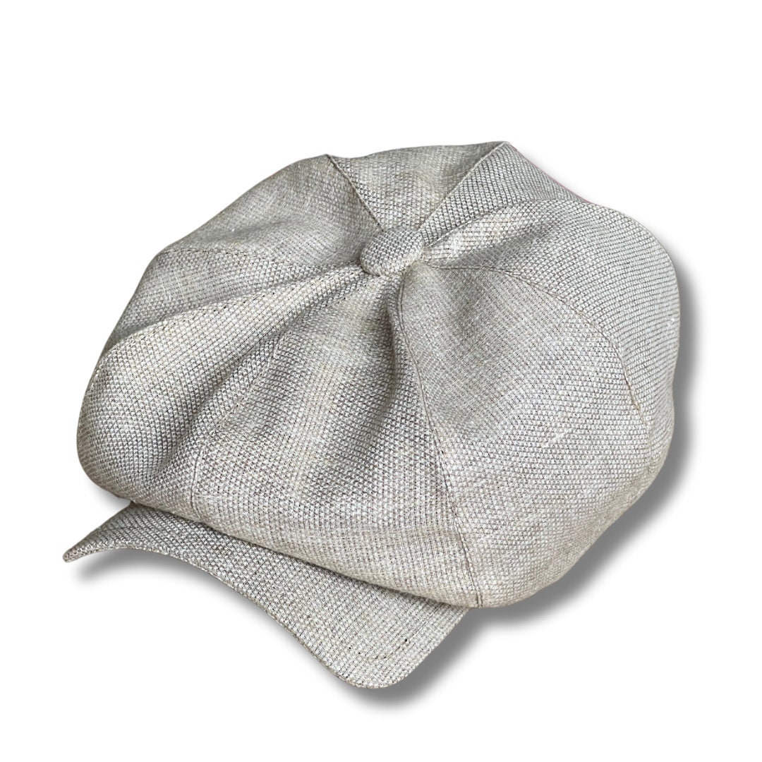 Straw Linen Cap, Peaky Blinders Cap, Men's Newsboy Hat, Bakerboy Hat ...