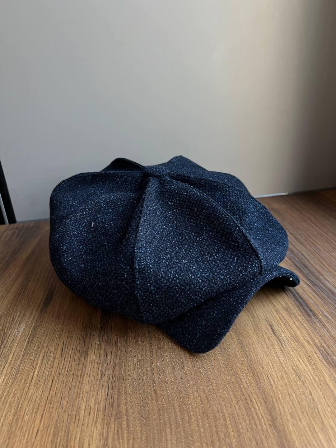 Dark Blue Wool Autumn Hat,blue Wool Newsboy Hat,gift for Women,wool ...