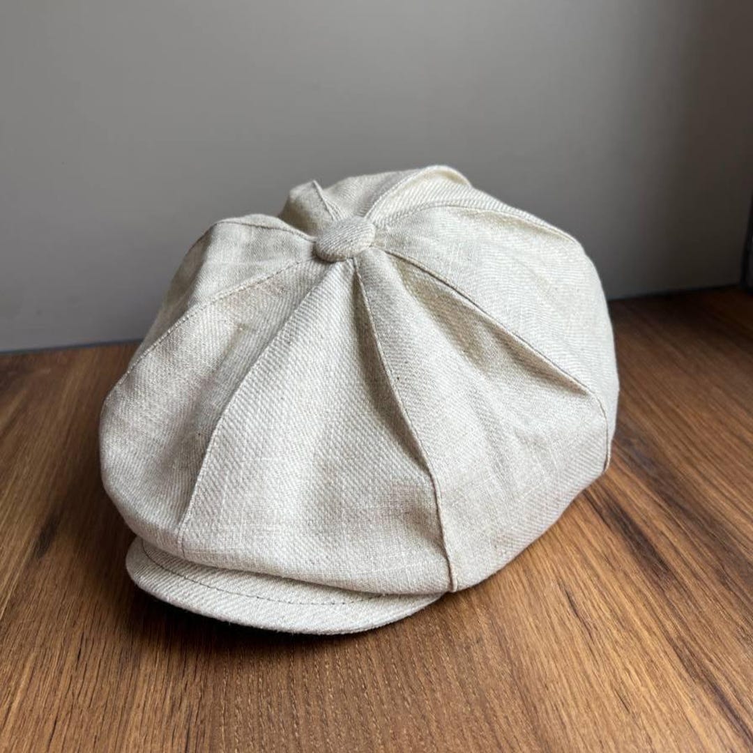 Natural Nettle-linen 8-panels Cap,beige Newsboy Cap,summer Nettle-linen ...