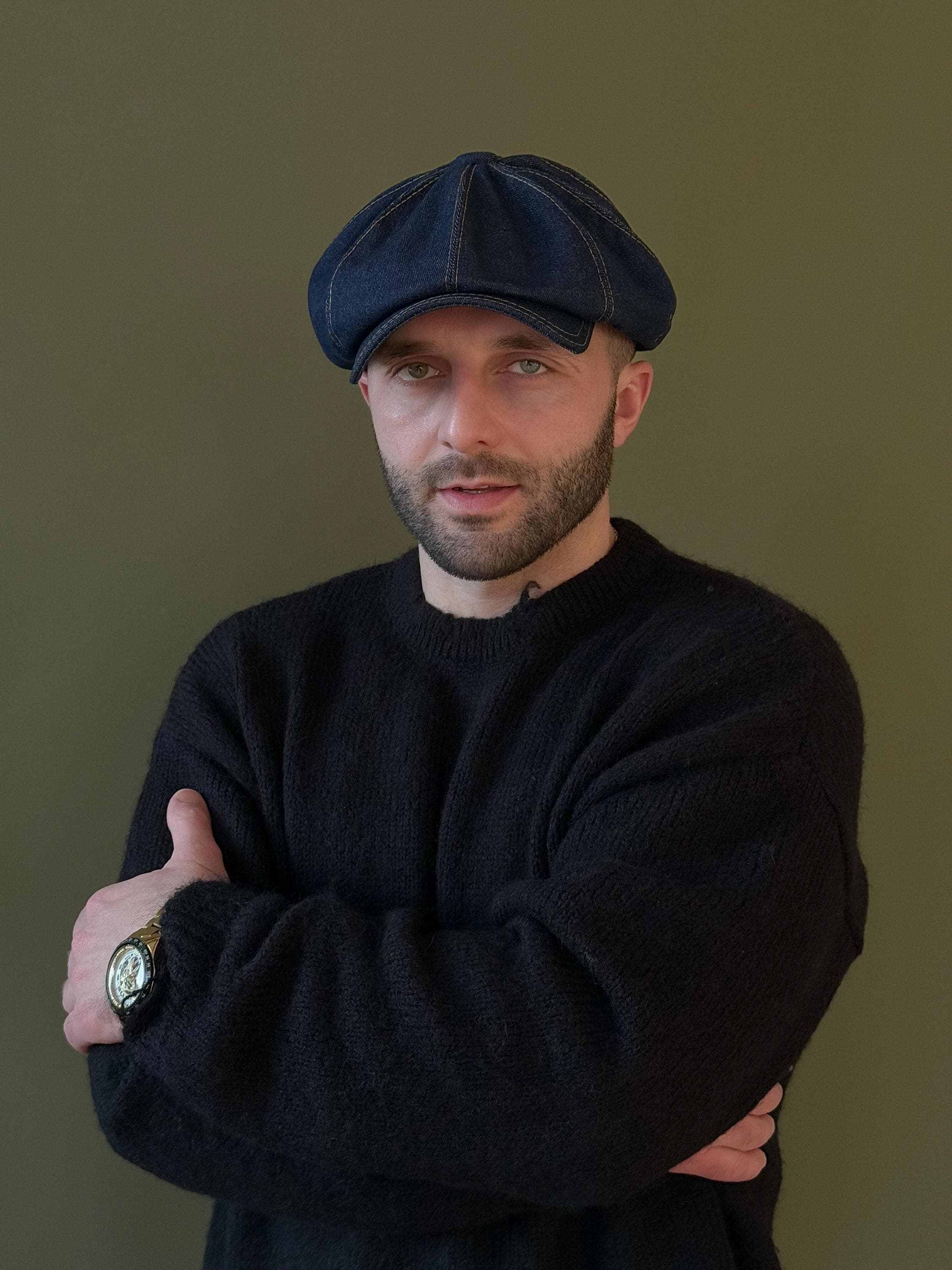 Dark Blue Denim Hat,blue Newsboy Cap Man,denim Applejack Hat,peaky ...