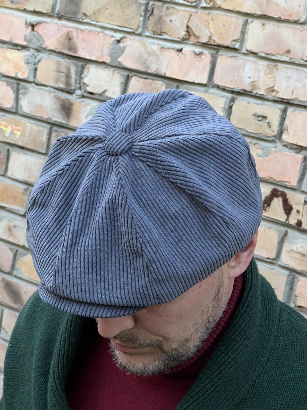 Trendy Grey Velveteen Hat,men's Velveteen Newsboy Cap,gift for Men ...