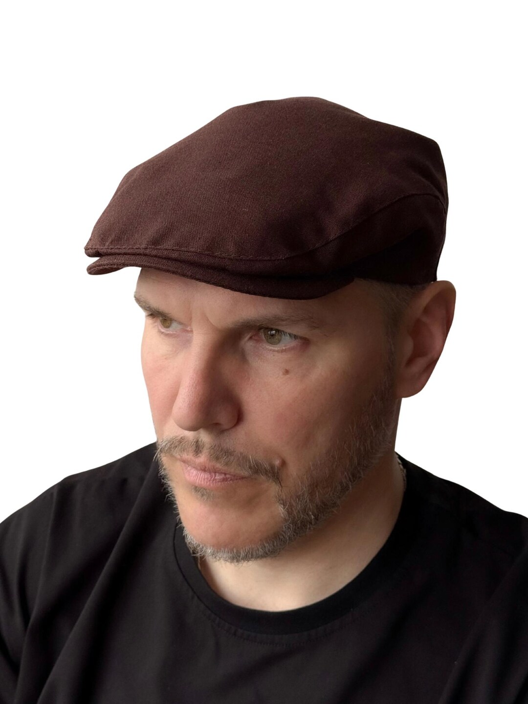 Brown Linen Summer Flat Cap,brown Handmade Flat Cap,gatsby Style Linen ...
