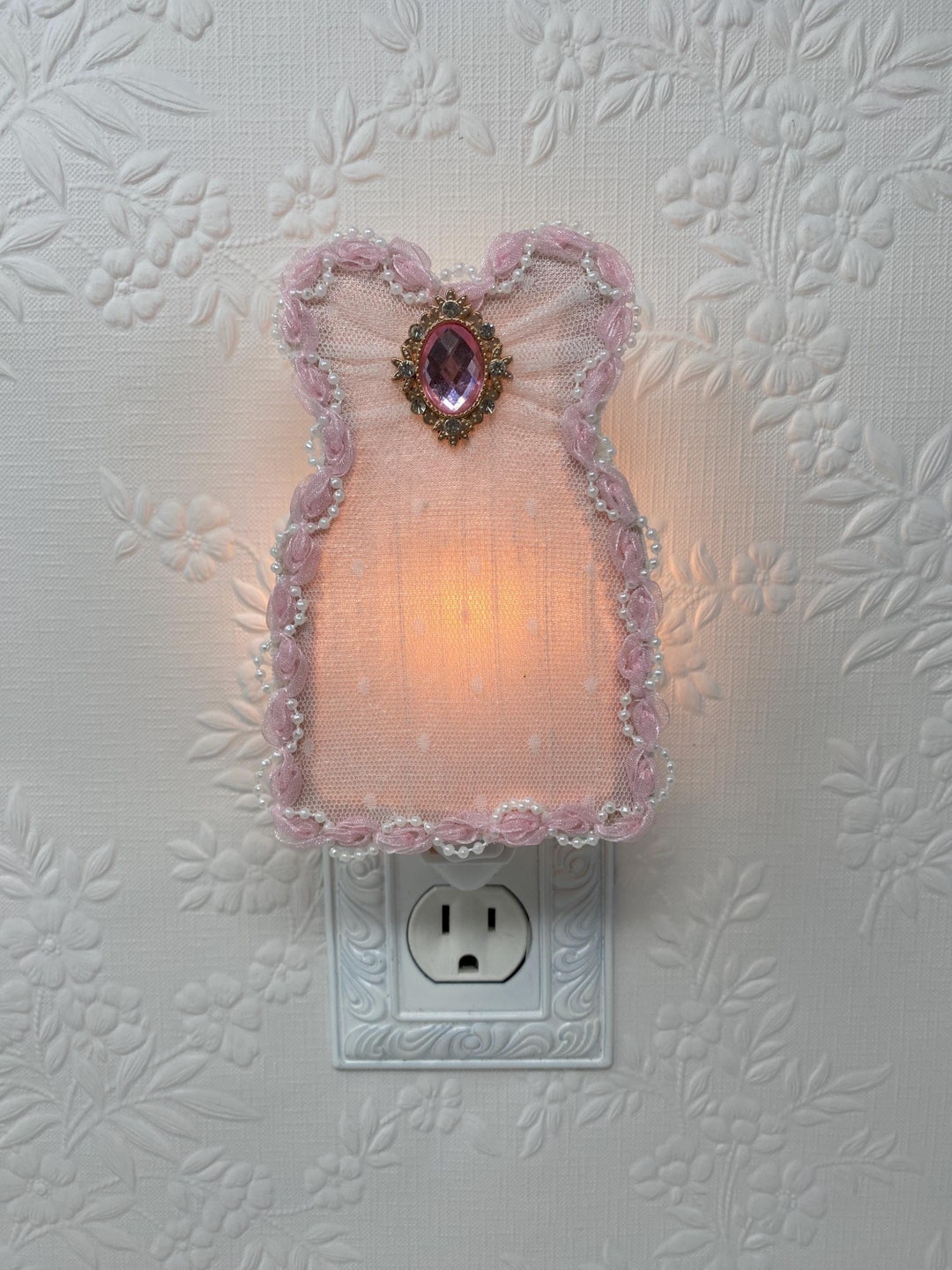 Pink Victorian Dress Night Light for Magical Room Decor, Bedroom Lamp ...