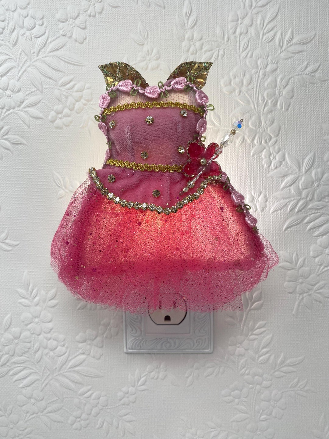 Nightlight for Pink Girly Decor Fan, Fairy Princess Fantasy Night Lamp ...