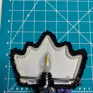 Black Victorian Fairy Nightlight Crown Sparkly W Ivory Lining, Hallway ...