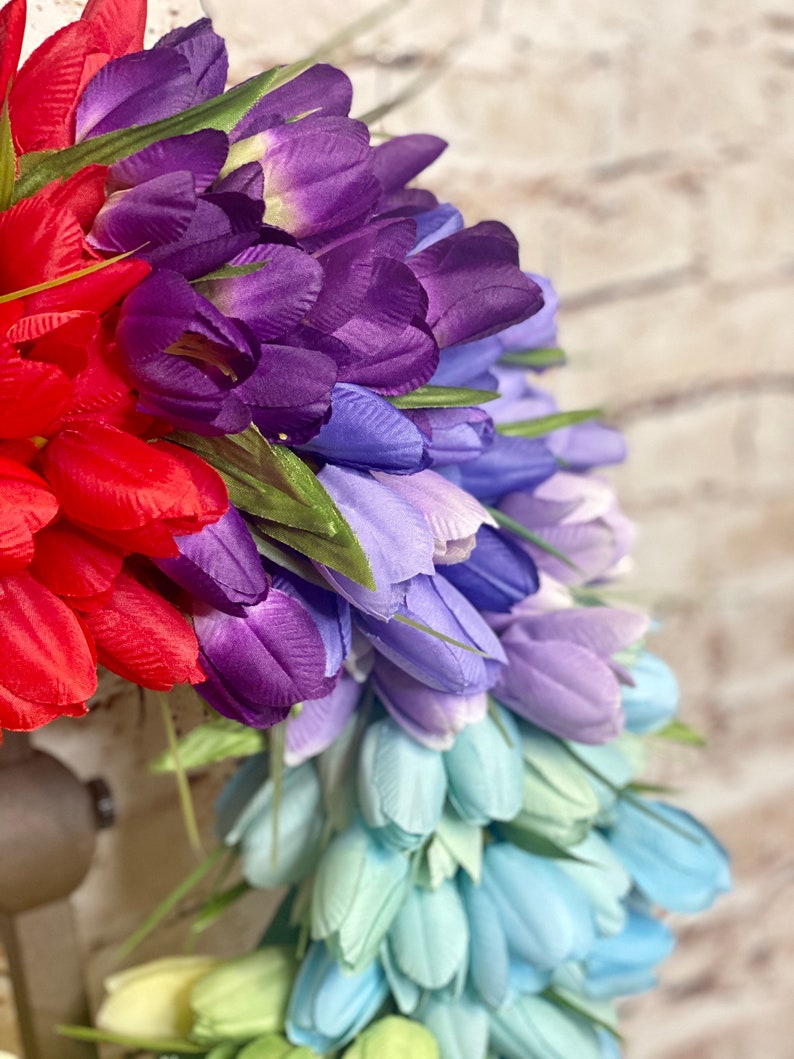 Rainbow Wreath LGBTQ Pride Spring Wreath Easter Wreath - Etsy