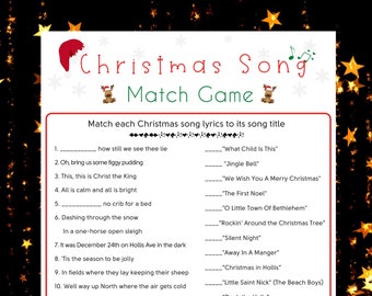 Christmas Song Game | Etsy