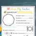 Back to School All About My Teacher Classroom Activity - Etsy