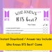 Bts Trivia Game, Who Knows BTS Best? Game, BTS Fans, BTS Dynamite ...
