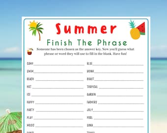 Finish the Phrase - Etsy