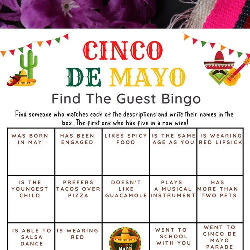 Cinco De Mayo Siesta O Fiesta Game Mexican Party Games Fun - Etsy