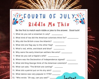 Fourth of July American Patriotic Songs Match Game Independence Day ...