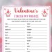 Valentine's Finish My Phrase Game Fun Valentine's Day Printable Game ...