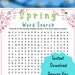 Spring Word Search Printable Game | Fun Spring Party Games | Spring ...