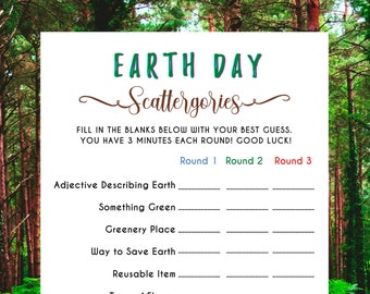 Earth Day Bingo Bingo Cards Printable Bingo Game Bingo Game - Etsy