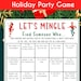 Christmas Find Someone Who Bingo Game: Holiday Party Activity ...