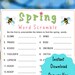 Spring Word Scramble Printable Game Fun Spring Party Games Spring ...