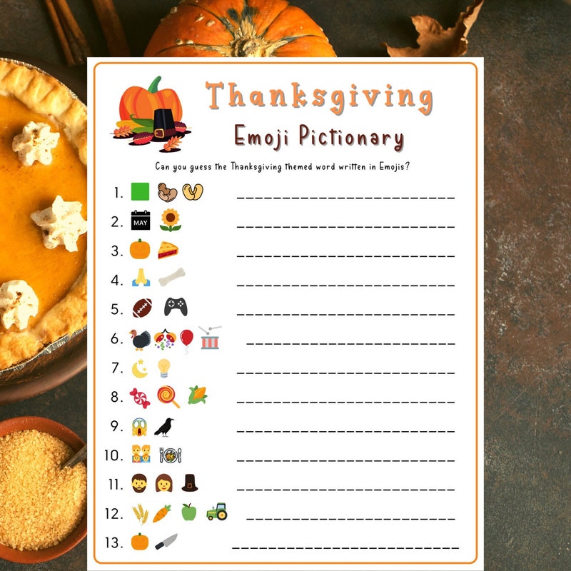 Thanksgiving Games for Kids - Etsy