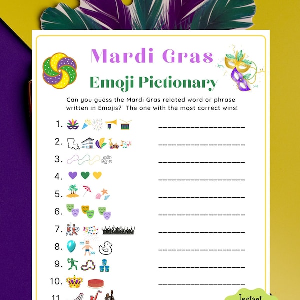 Mardi Gras Activity - Etsy