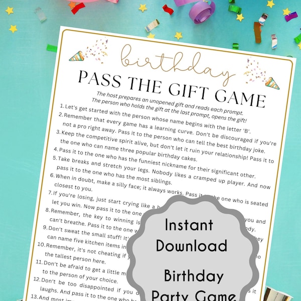 Pass the Gift Game - 60+ Gift Ideas for 2024
