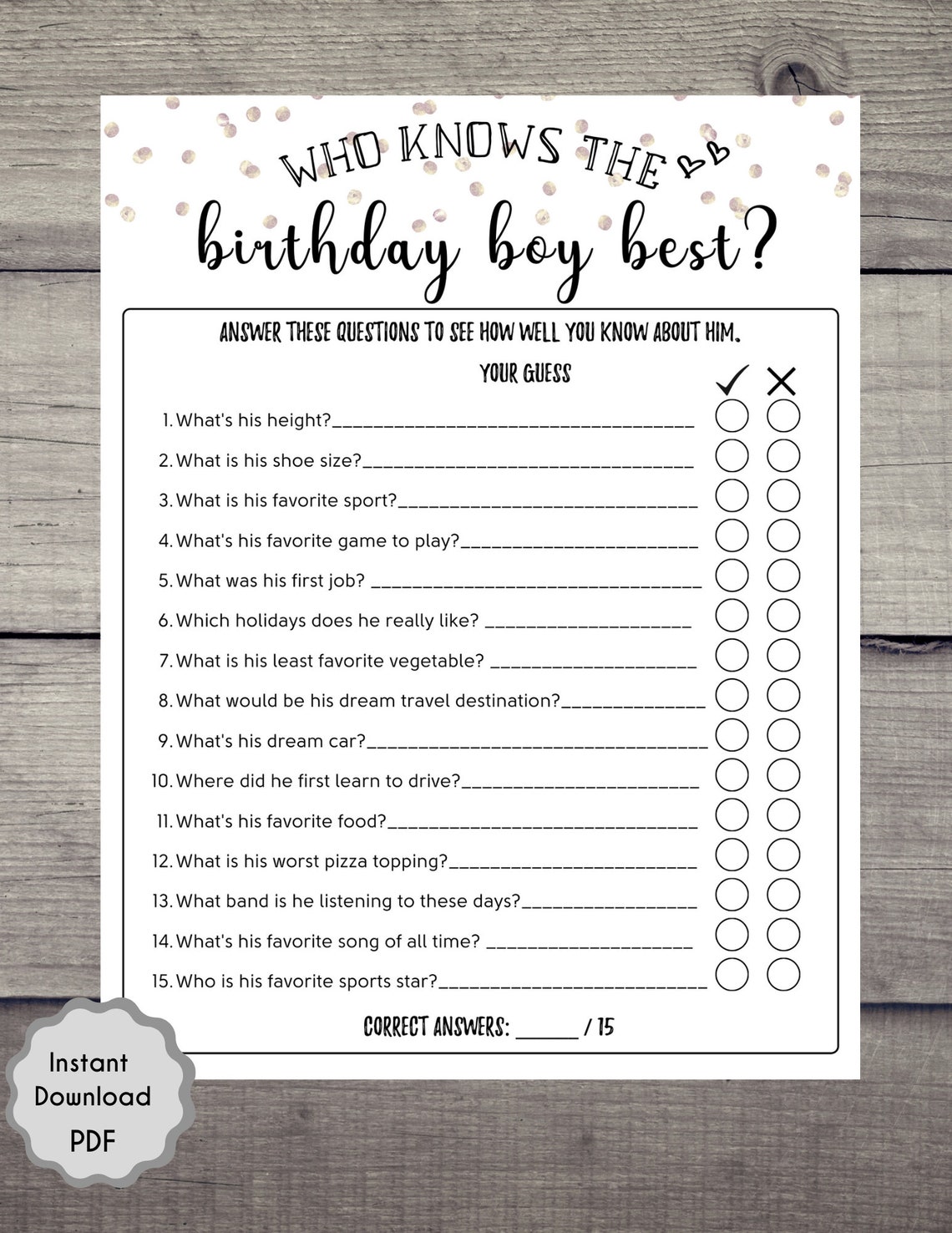 Fun Teen Boys Birthday Game Bundle Birthday Party Games - Etsy