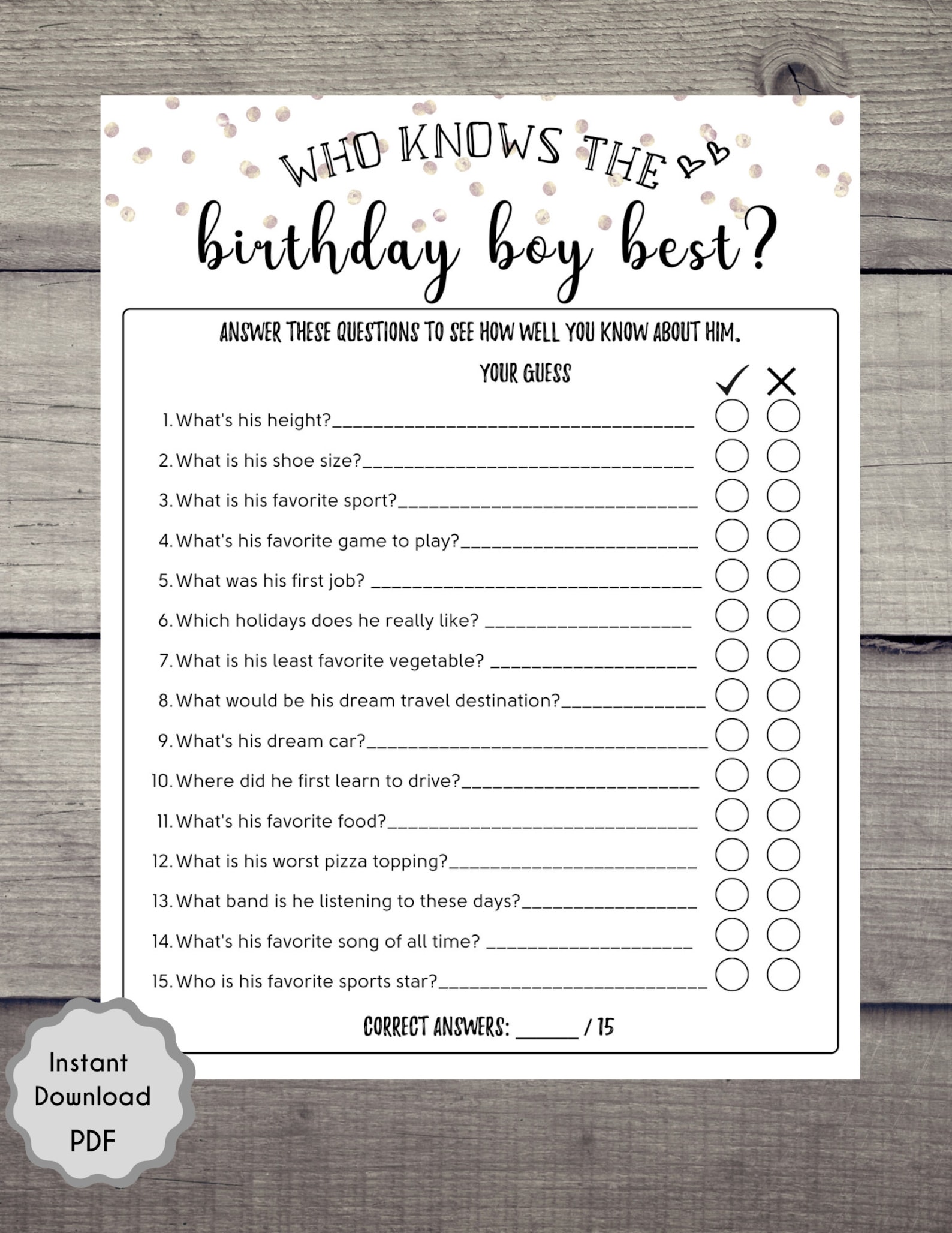 Teen Boys Birthday Game Bundle: Printable Party Games (PDF) - Etsy