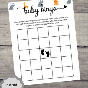 Baby Shower Baby Abc & Bingo Games Printable Baby Shower - Etsy