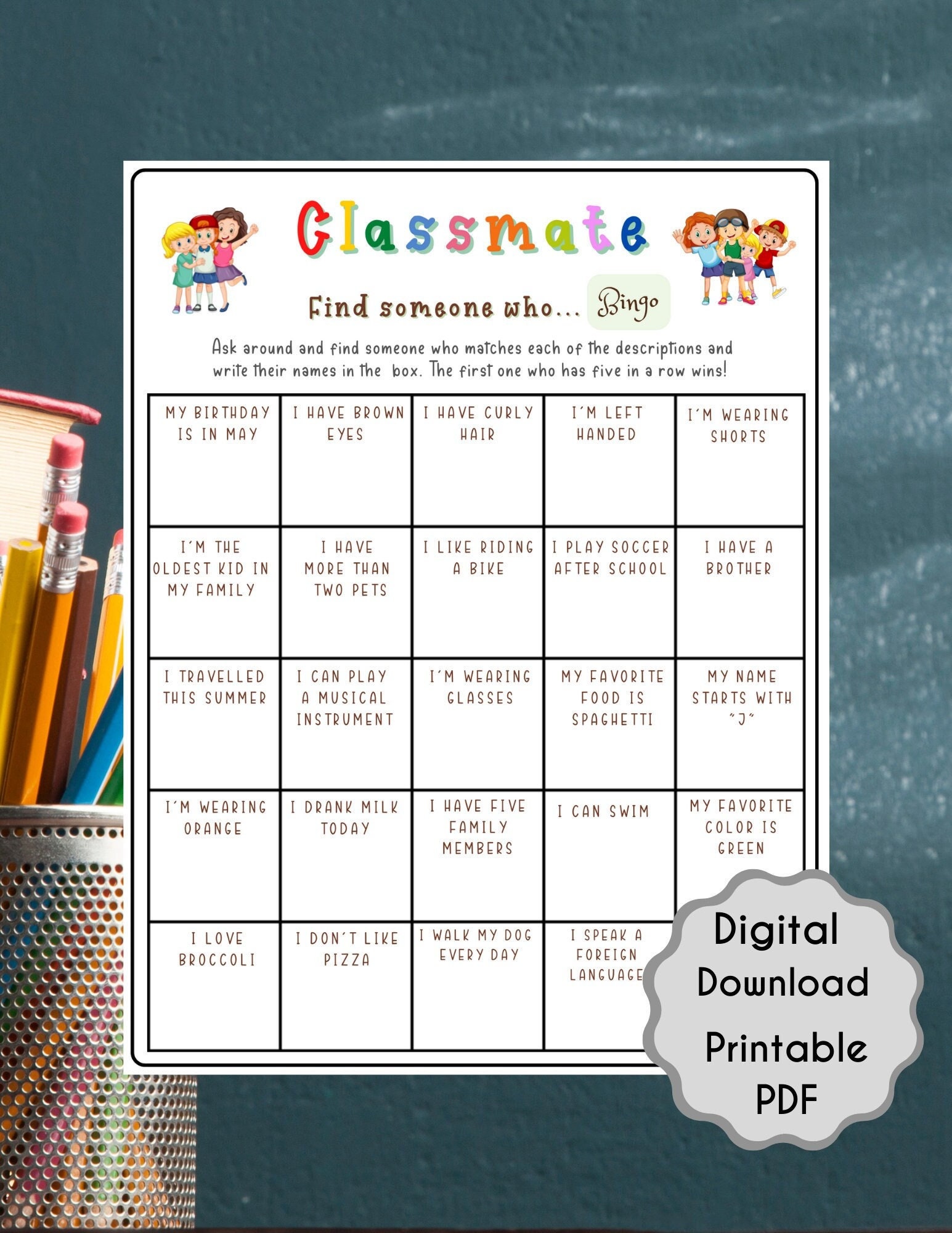 Back to School Find Someone Who Game Fun Classroom Activity Icebreaker ... Back to School Find Someone Who Game Fun Classroom Activity Icebreaker ...