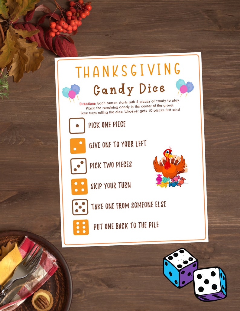 Thanksgiving Game Printable Thanksgiving Friendsgiving Game ...