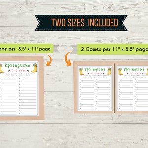 Spring A to Z Race Printable Game | Fun Spring Party Game| Spring ...