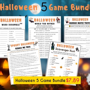 Halloween Word Scramble Game Fun Halloween Printable Games Instant ...