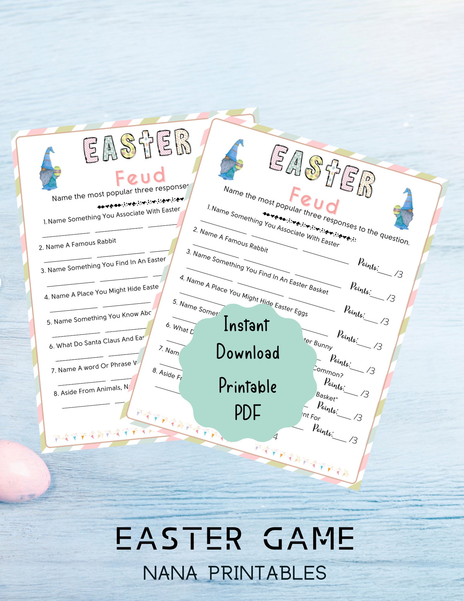 8 Easter Game Bundle | Printable Easter Game for Kids, Teens & Adults ...