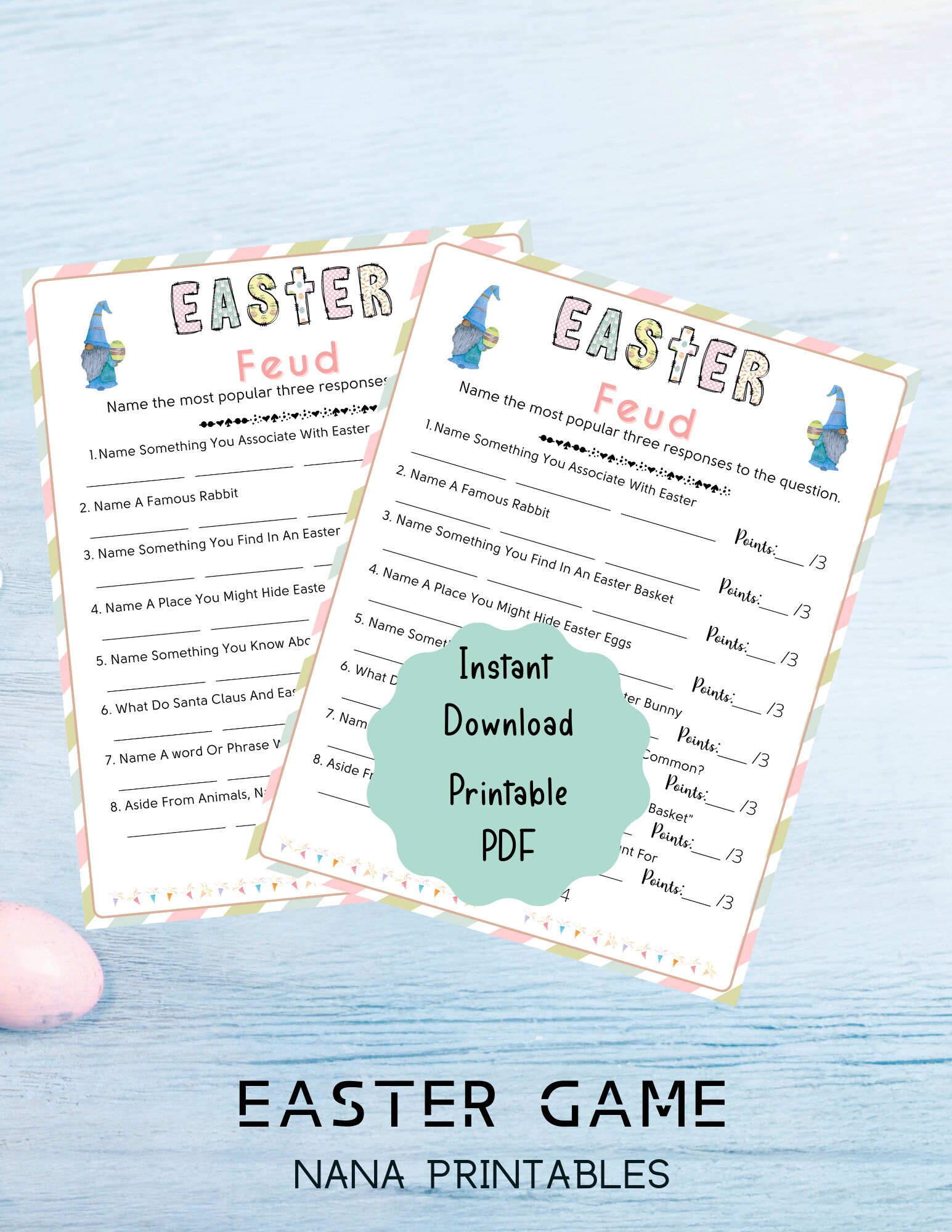 8 Easter Game Bundle | Printable Easter Game for Kids, Teens & Adults ...