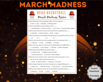March Madness Printable | Etsy