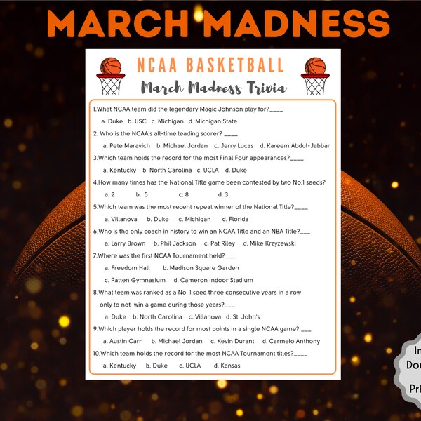 College Mascots Trivia Game - Etsy