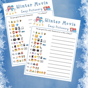 Winter Movie Emoji Game | Holiday Party Game | Winter Activity for Kid ...