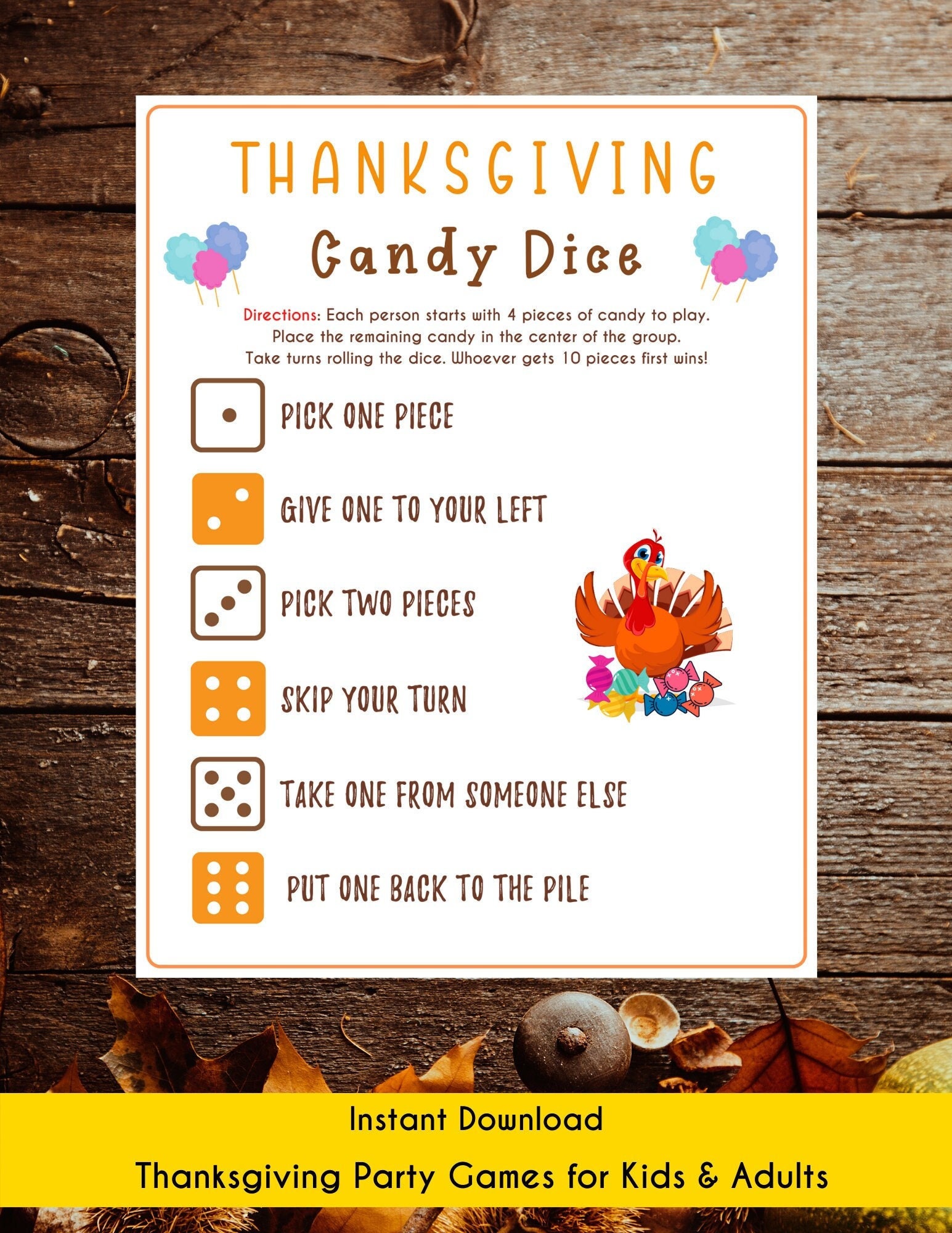 Thanksgiving Game Printable Thanksgiving Friendsgiving Game ...
