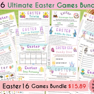 30 Easter Bingo Unique Cards With Calling Cards Fun - Etsy