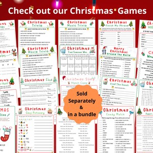 Christmas Charades Game, Holiday Party Game, Christmas Printable Game ...