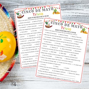 8 Cinco De Mayo Games Bundle L Fun Printable Game | Mexican Fiesta ...