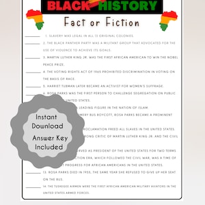 8 in 1 Black History Month Game Bundle, Fun Educational Game Kids ...