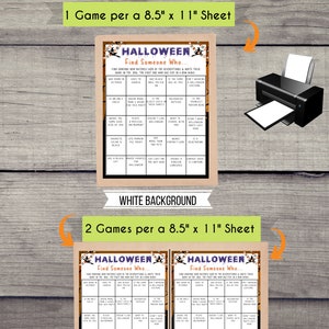 Halloween Find Someone Who Printable Game Scary Witch Spooky Halloween ...