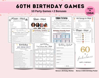 60th Birthday Games for Women 60th Birthday Party Games for Her Born in ...