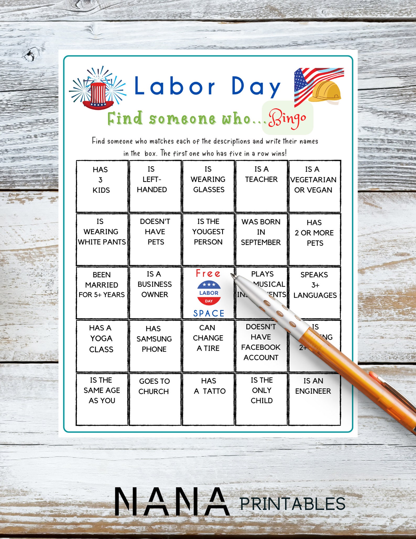 9 in 1 Labor Day Game Bundle | America Trivia Quiz | Labor Day Worker ...