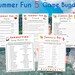 Summer Fun 5 Game Bundle Summertime Game Summer Party Game - Etsy