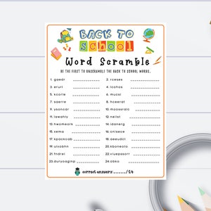 Printable Back to School Word Scramble Game | Popular Classroom ...