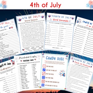 14 in 1 Fourth of July Games Bundle | Independence Day Games | Family ...