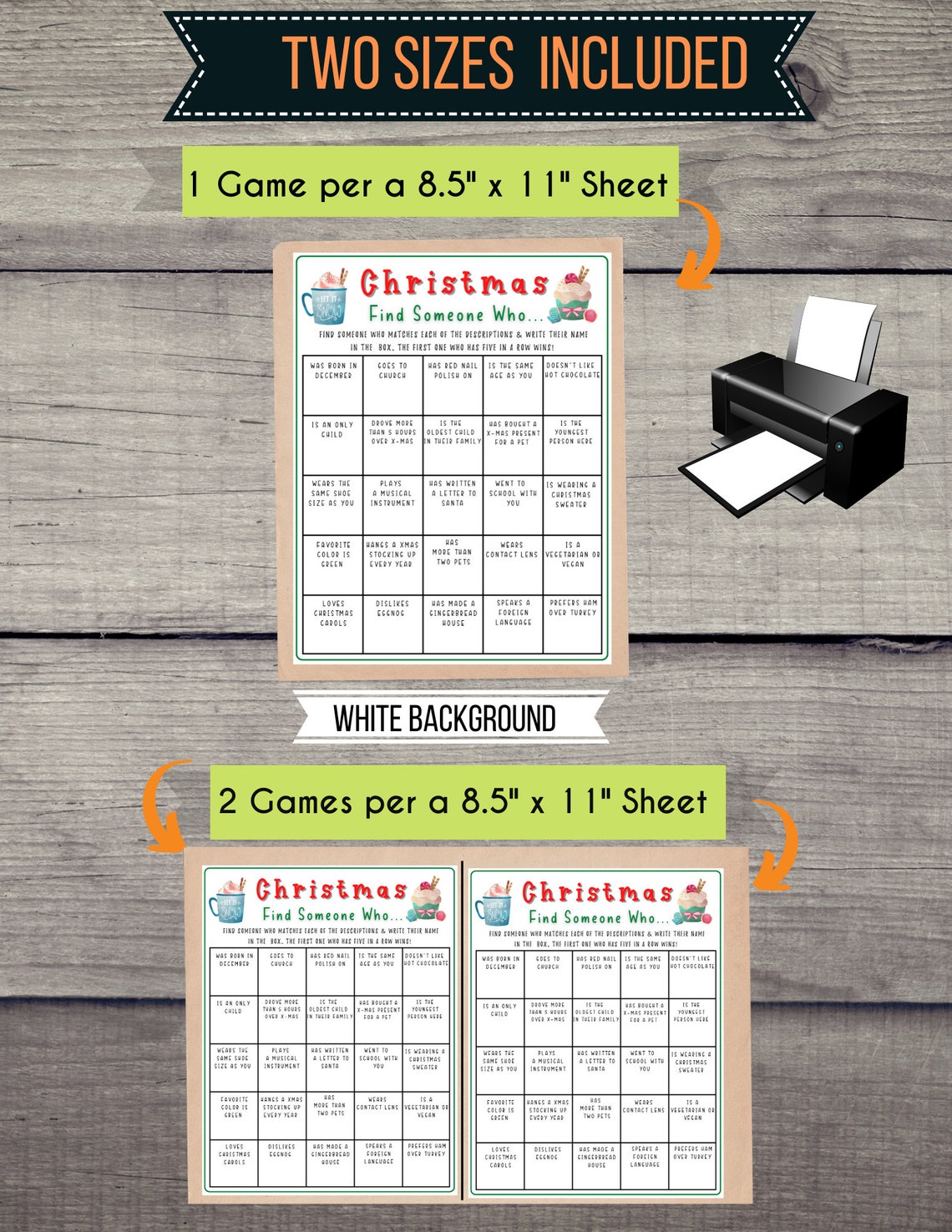 Christmas Find Someone Who Game Christmas Printable Game - Etsy