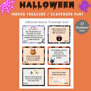 Halloween Indoor Scavenger Hunt Printable Fun Halloween Game Indoor ...