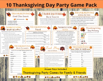 Thanksgiving Activity Bundle Printable Thanksgiving Party - Etsy